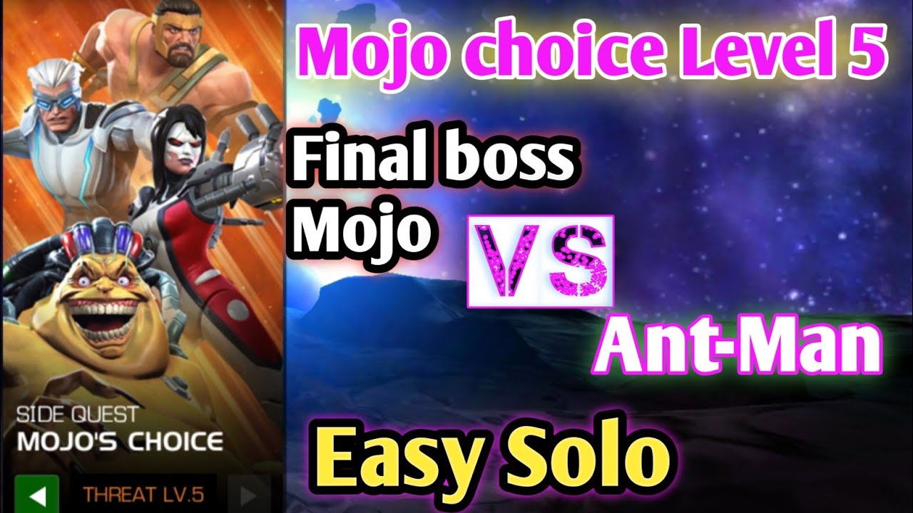 Ant-Man VS Mojo boss/ Mojo choice side quest lvl 5/ MCOC - YouTube