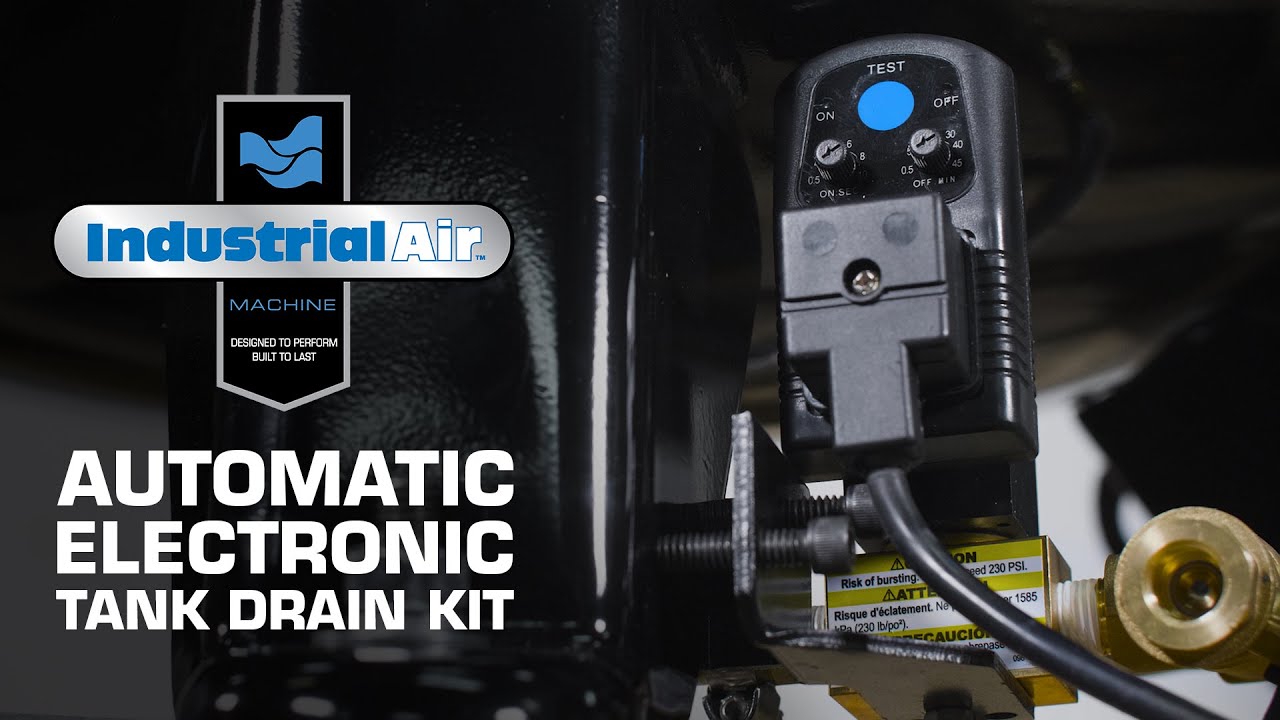 Industrial Air Automatic Electronic Tank Drain Kit - YouTube