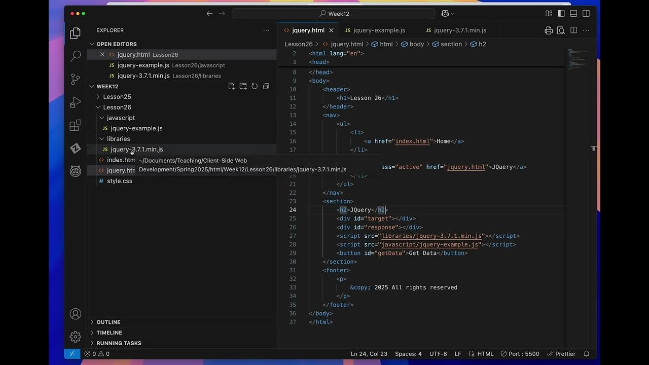 Client Side Web Development Lesson 26 - YouTube