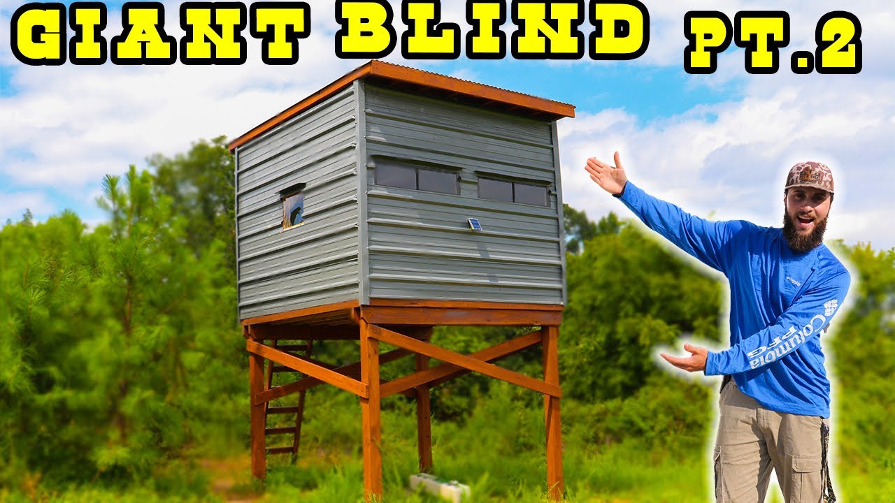 REVEALING ULTIMATE 10 X 10 DEER BLIND | PT. 2 - YouTube