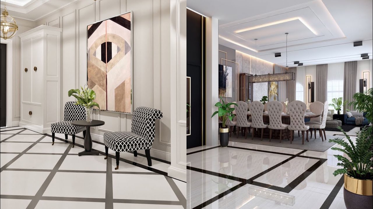 Amazing Classic Flooring Tiles Interior Design Ideas - YouTube