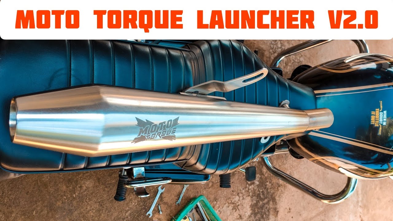 Moto Torque Launcher 2.0 stainless steel in Royal Enfield Bullet 350. # ...