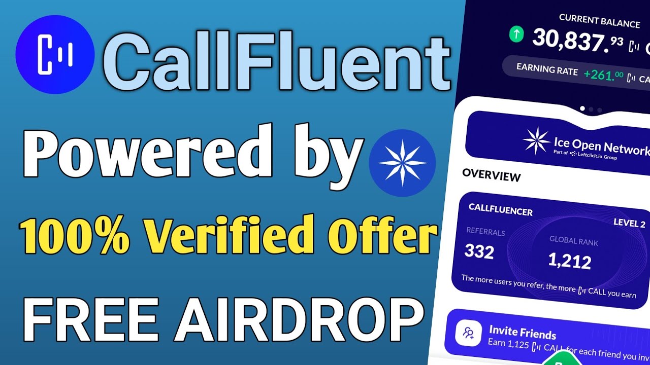 Ice Mining New Project CallFluent Airdrop | 100% Verified Mining ...