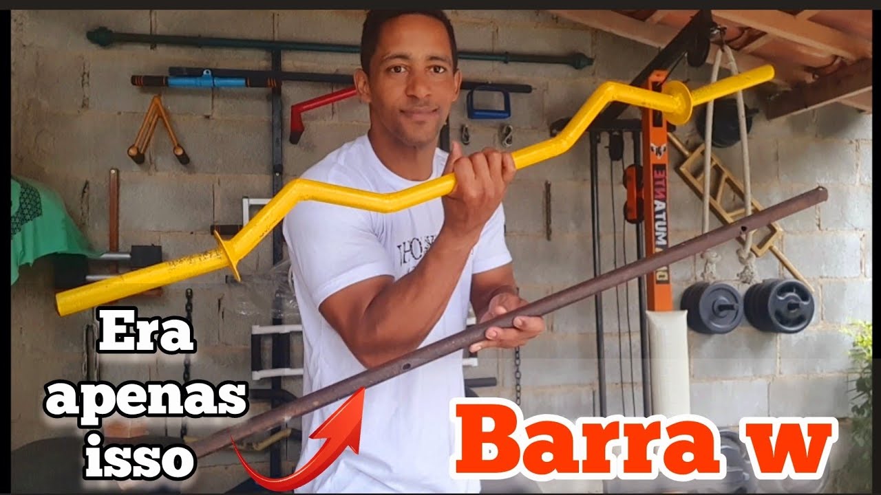 Como fazer barra w caseira para musculação ? medidas/ serve para malhar ...