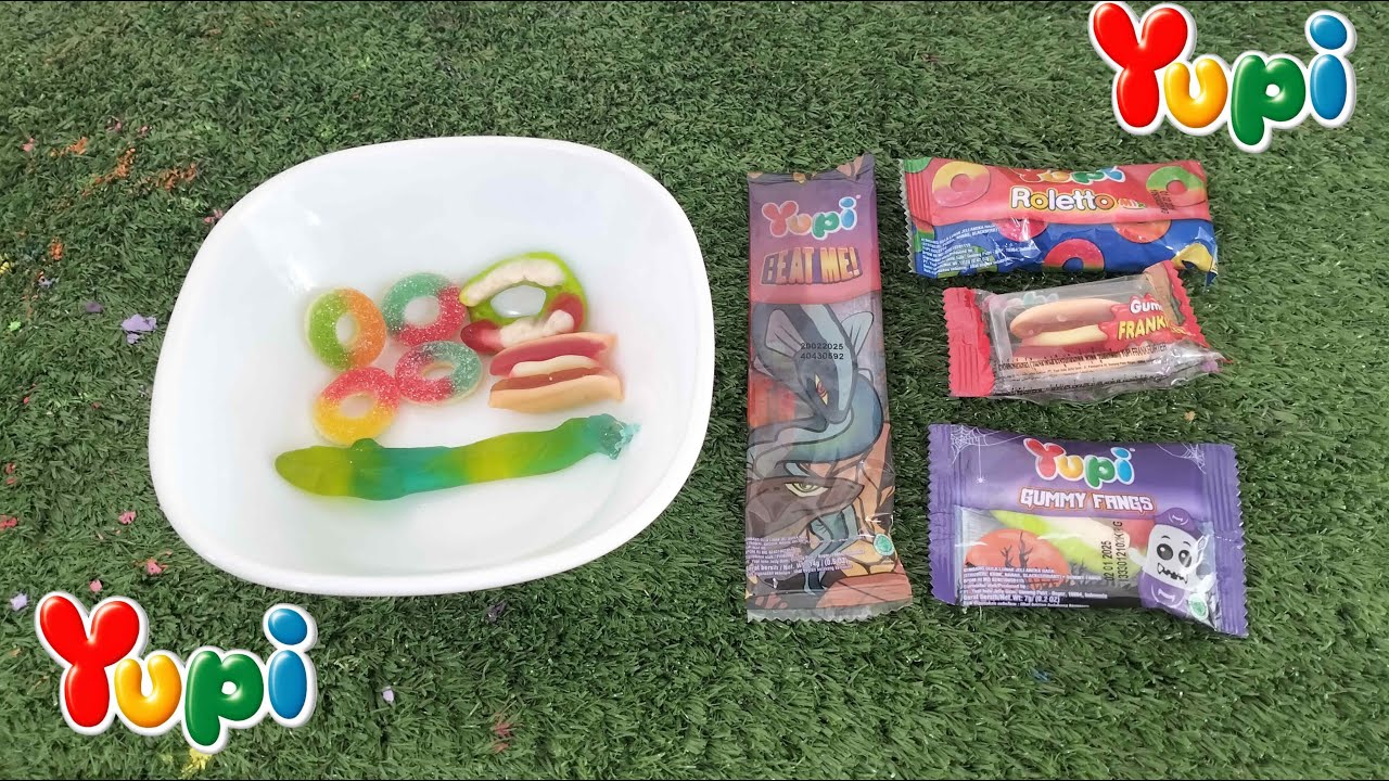UNBOXING PERMEN YUPI | Yupi Beat Me, Yupi Roletto Mix, Yupi Gummy Fangs ...