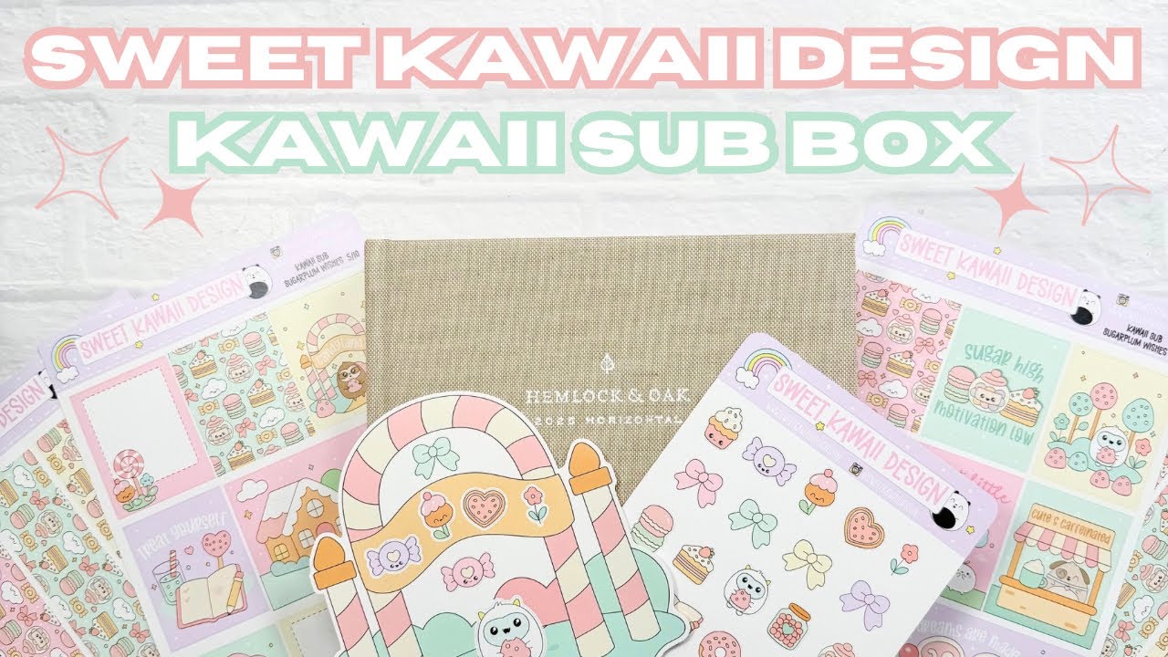 🍬 KAWAII SUB BOX - SUGARPLUM WISHES & PLAN WITH ME 🍬 Sweet Kawaii ...