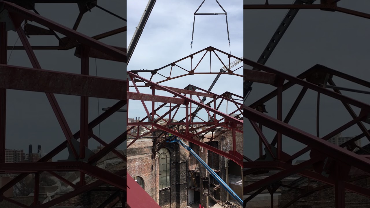 Removal of Fire-Damaged Truss 5 - YouTube