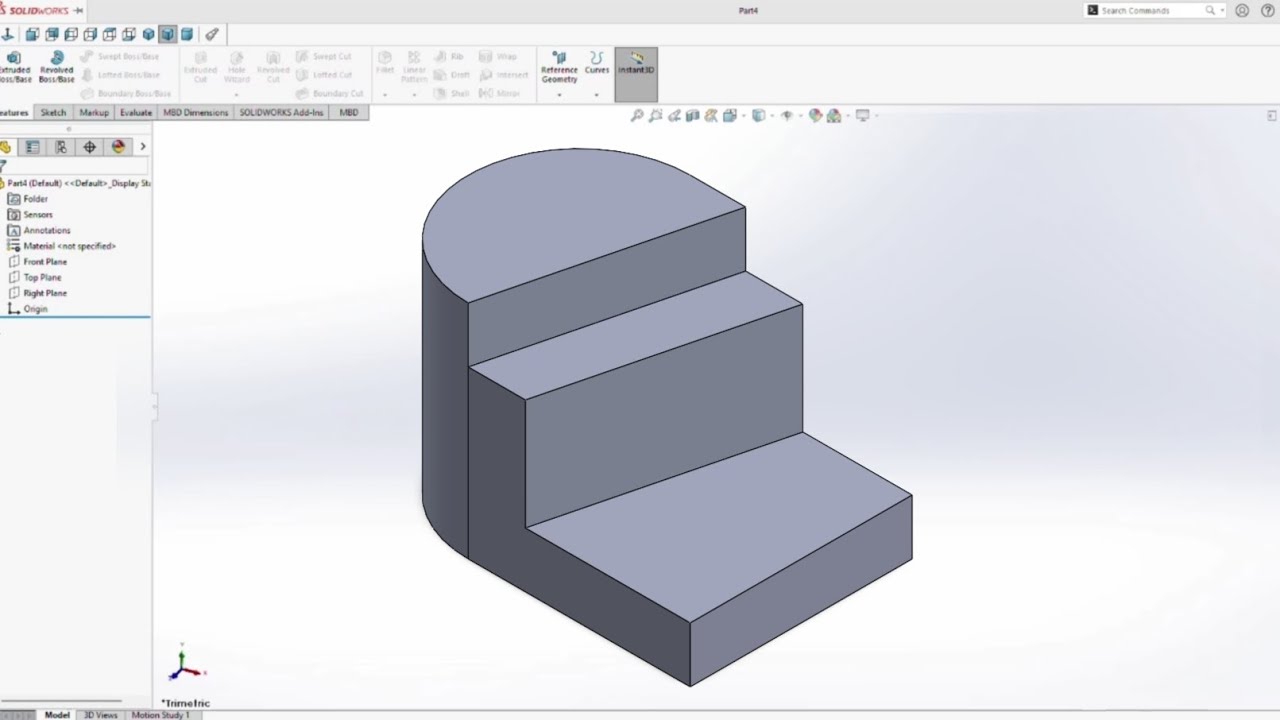 Solidworks 3d Part Building Tutorial 3 | 2025 Beginners | Quick videos ...