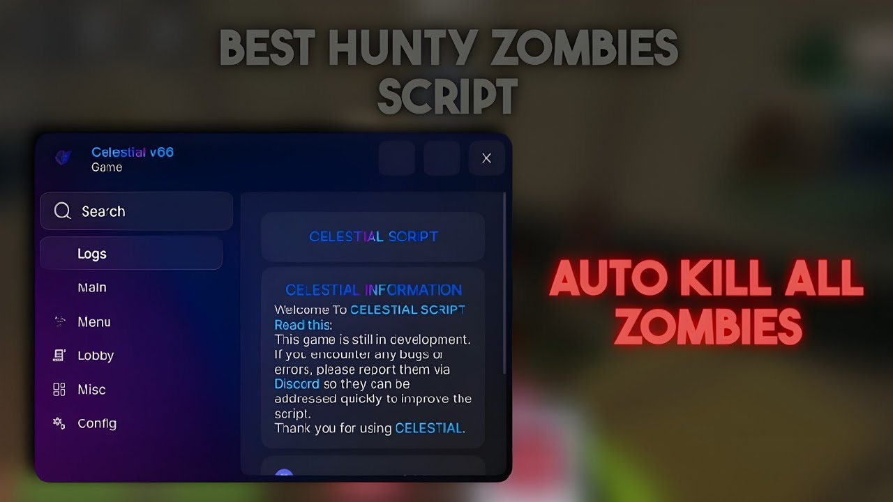 Best Hunty Zombies Script | AUTO FARM, KILL AURA, AUTO SKILLS ...