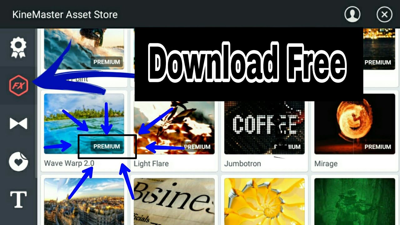How To Download Premium Effects Fonts And Transitions in Kinemaster ...