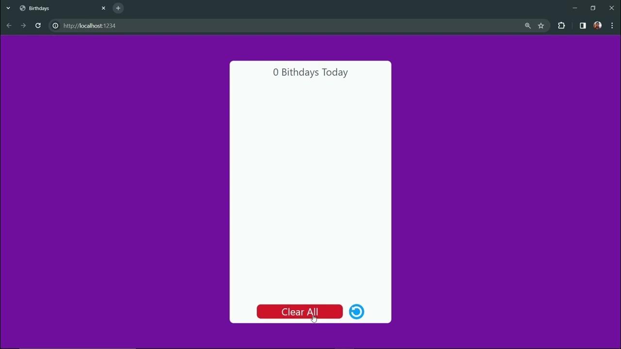 Birthday Reminder | #reactjs #tailwindcss - YouTube