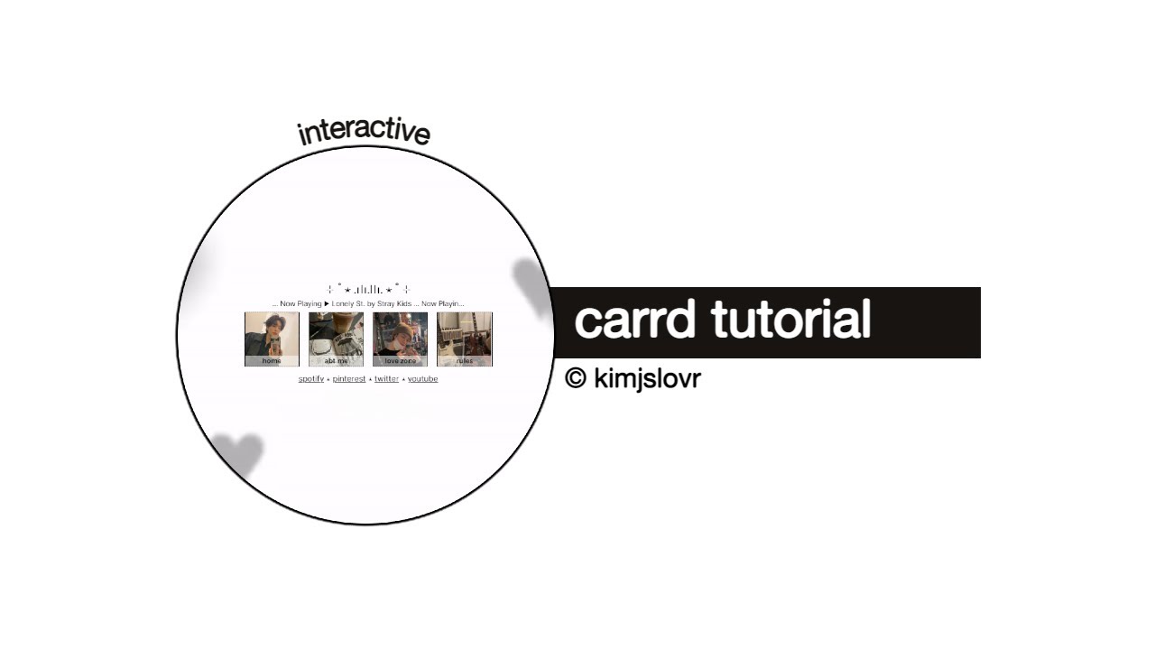 cute & simple interactive carrd tutorial #6 — © kimjslovr [NON-PRO] - YouTube
