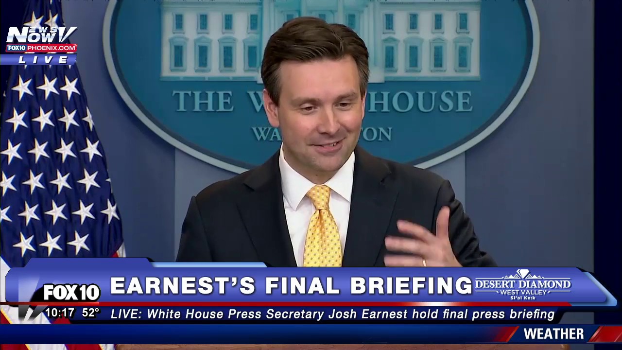 BITTERSWEET: Josh Earnest Delivers PERSONAL THOUGHTS Before FINAL White ...