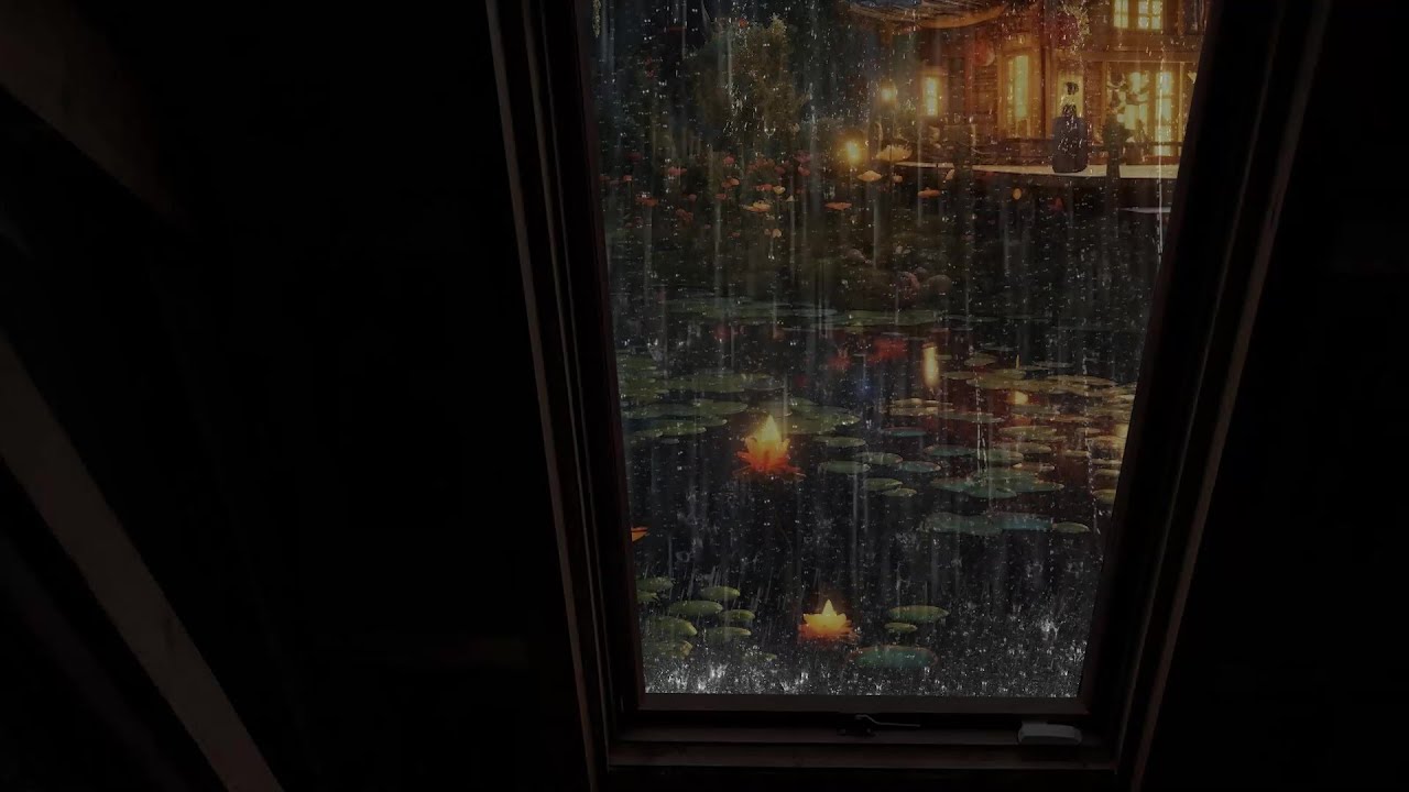 Cozy Night Bedroom Heavy Rain And Thunder Sounds For Sleeping Relaxing