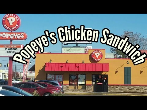 Trying Popeyes Chicken Sandwich - YouTube