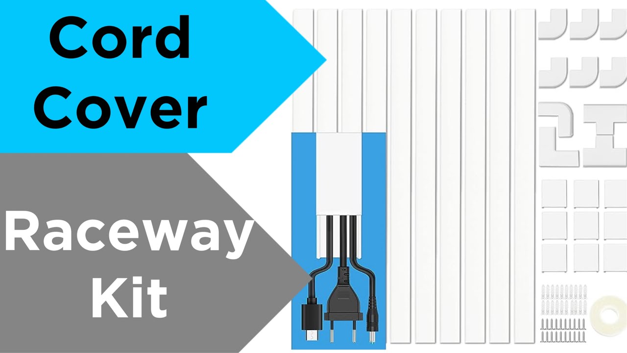 Cord Cover raceway kit Electronics and Gadgets - YouTube