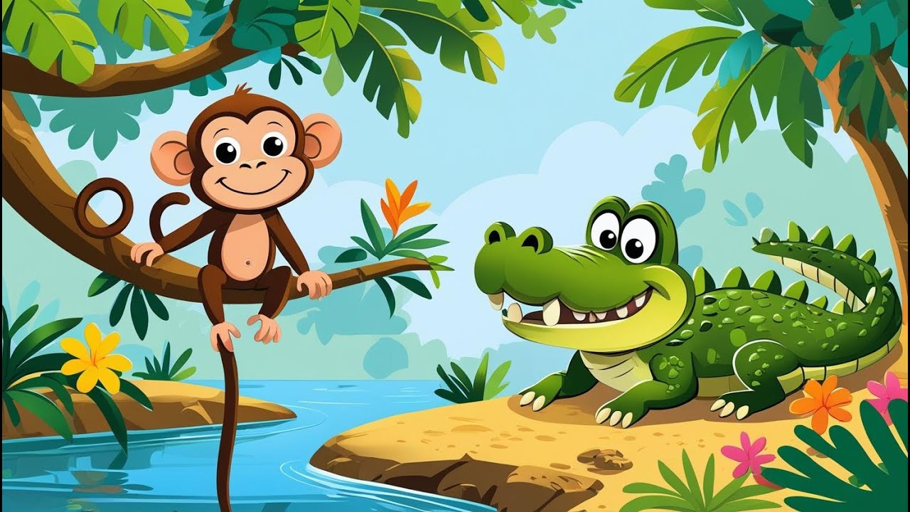 Bandar aur Magarmachh | Hindi Moral Story | Indian bedtime stories ...