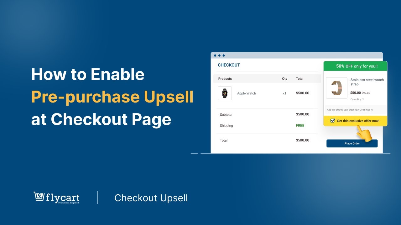How to Enable pre-purchase upsell at checkout page - Increase average ...
