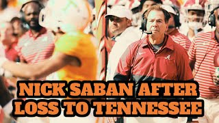 Alabama's Nick Saban after 52-49 loss to Tennessee | Volunteers upset ...