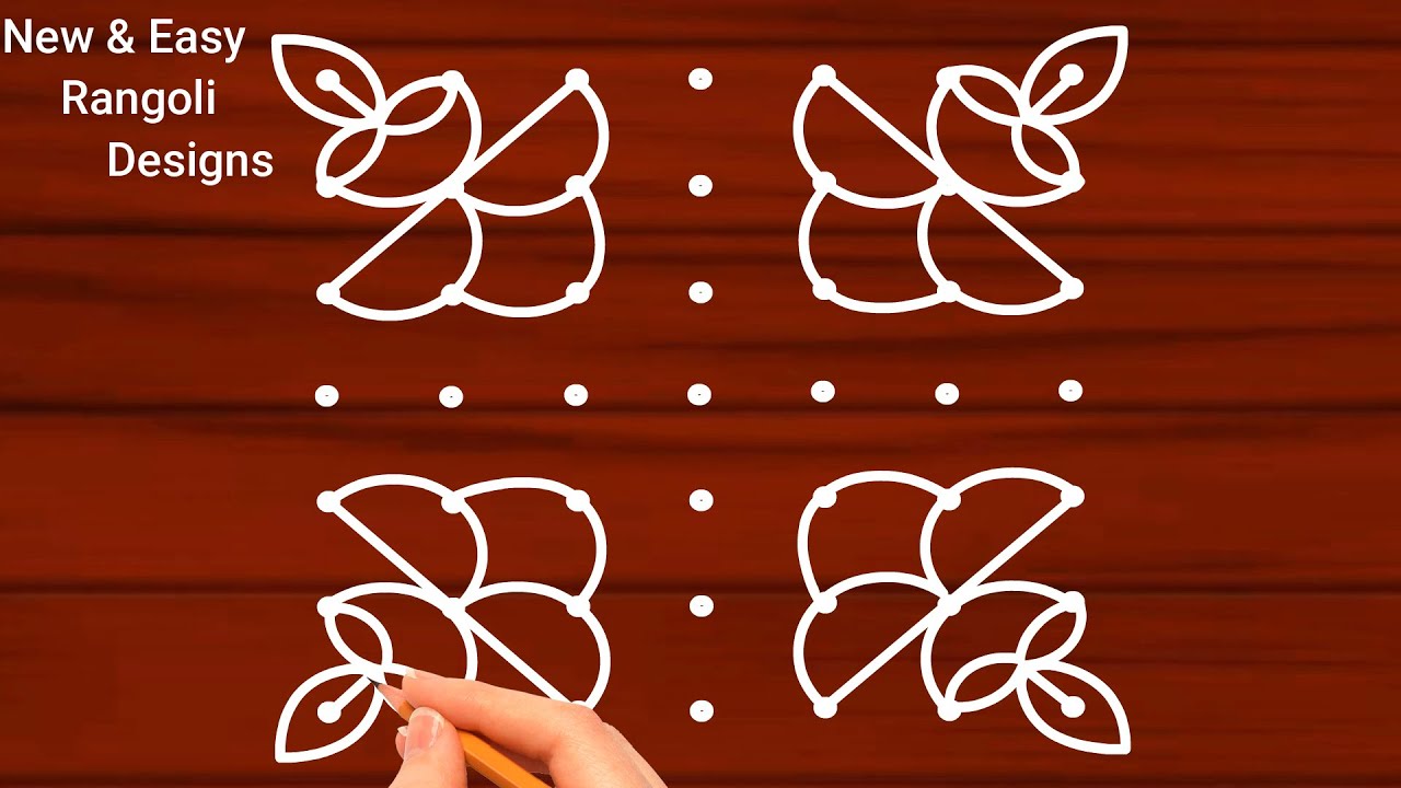 Mini Rangoli Beginners kolangal Trendy Doorstep Rangoli 7*7 dots small ...