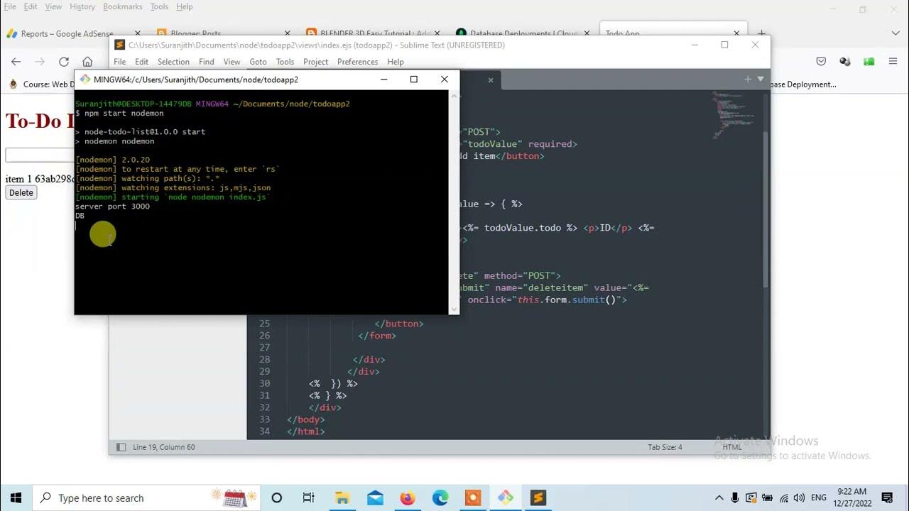 Node js Express Mongo DB Basic To-do-list App ---Free Source Code - YouTube
