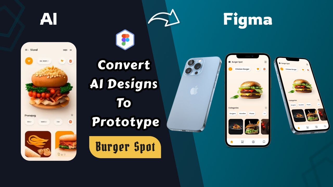 Burger Spot - Burger App UI Speed Design | AI to Figma Concept Design - YouTube