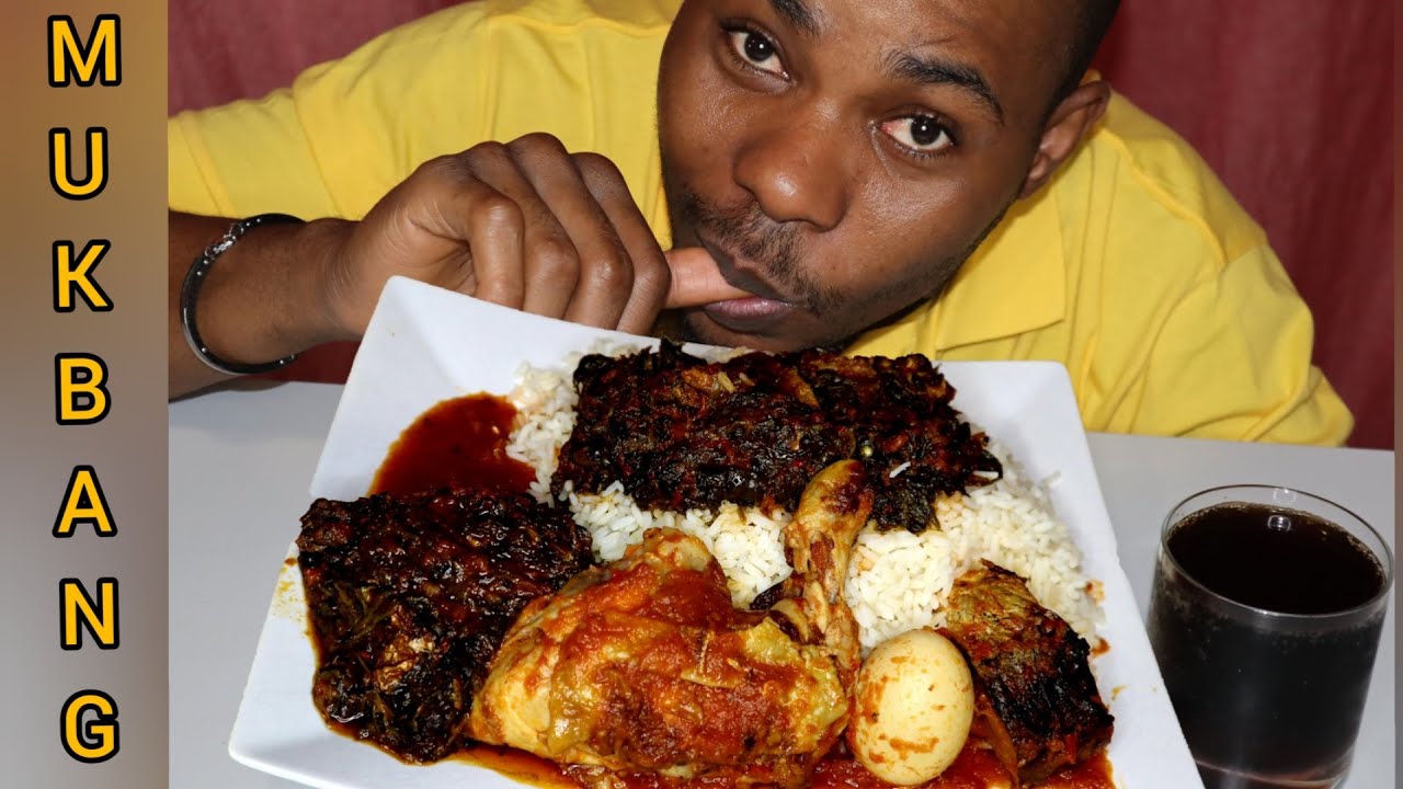 RICE AND VEGETABLE SAUCE WITH EGGS, CHICKEN AND ASSORTED MEAT | MUKBANG ...