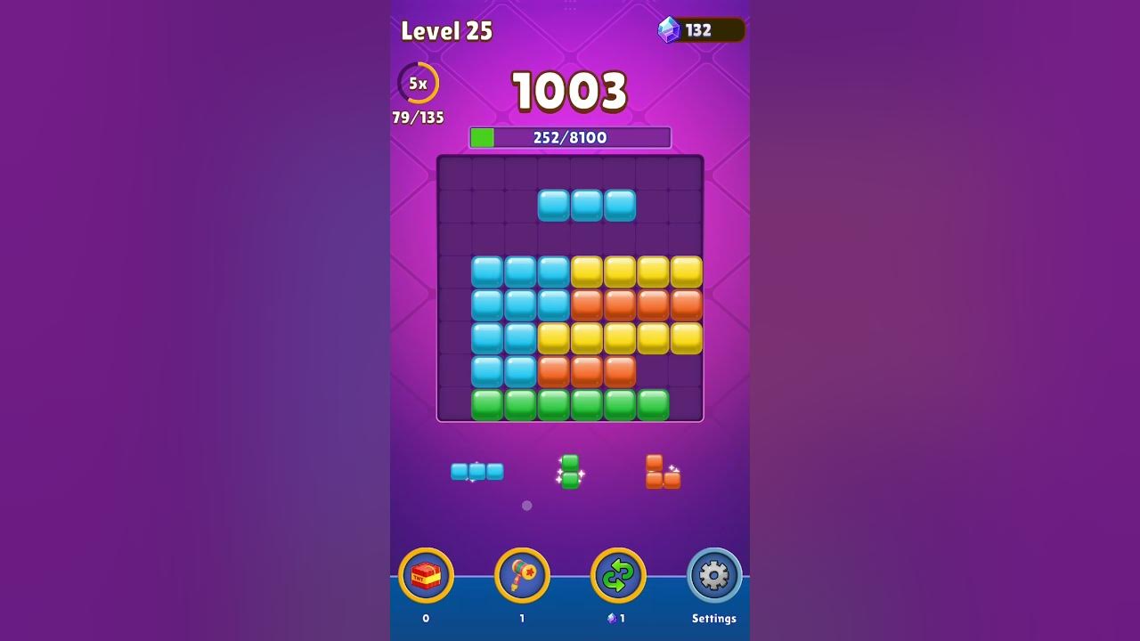 Block Match Puzzle Game : Level complete Gameplay - YouTube
