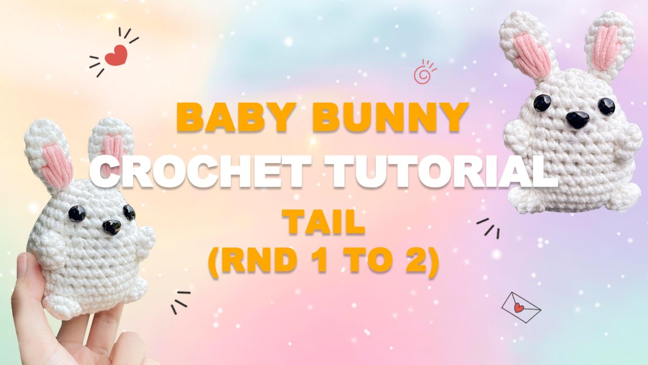 Bunny Crochet tutorial - How to crochet bunny tail ? - YouTube