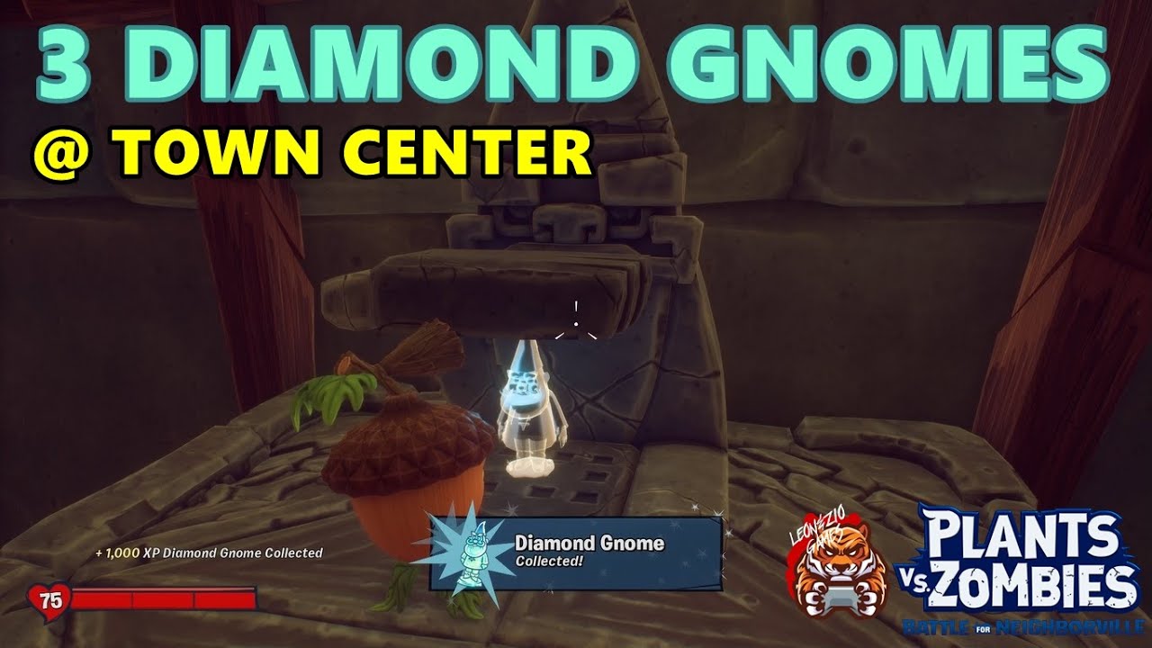 3 DIAMOND GNOMES DI TOWN CENTER - PVZ BFN PS4 (INDONESIA) - YouTube