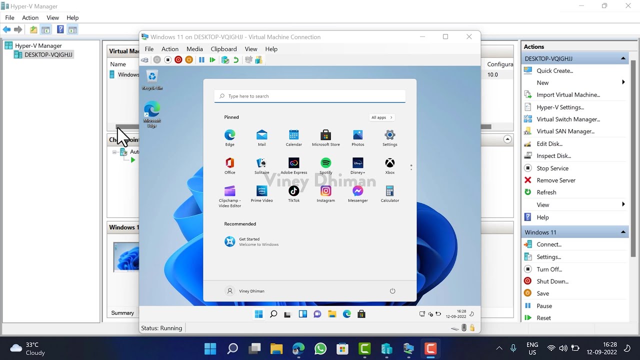 How to Install Windows 11 on Hyper-V Virtual Machine - Quick Tutorial ...
