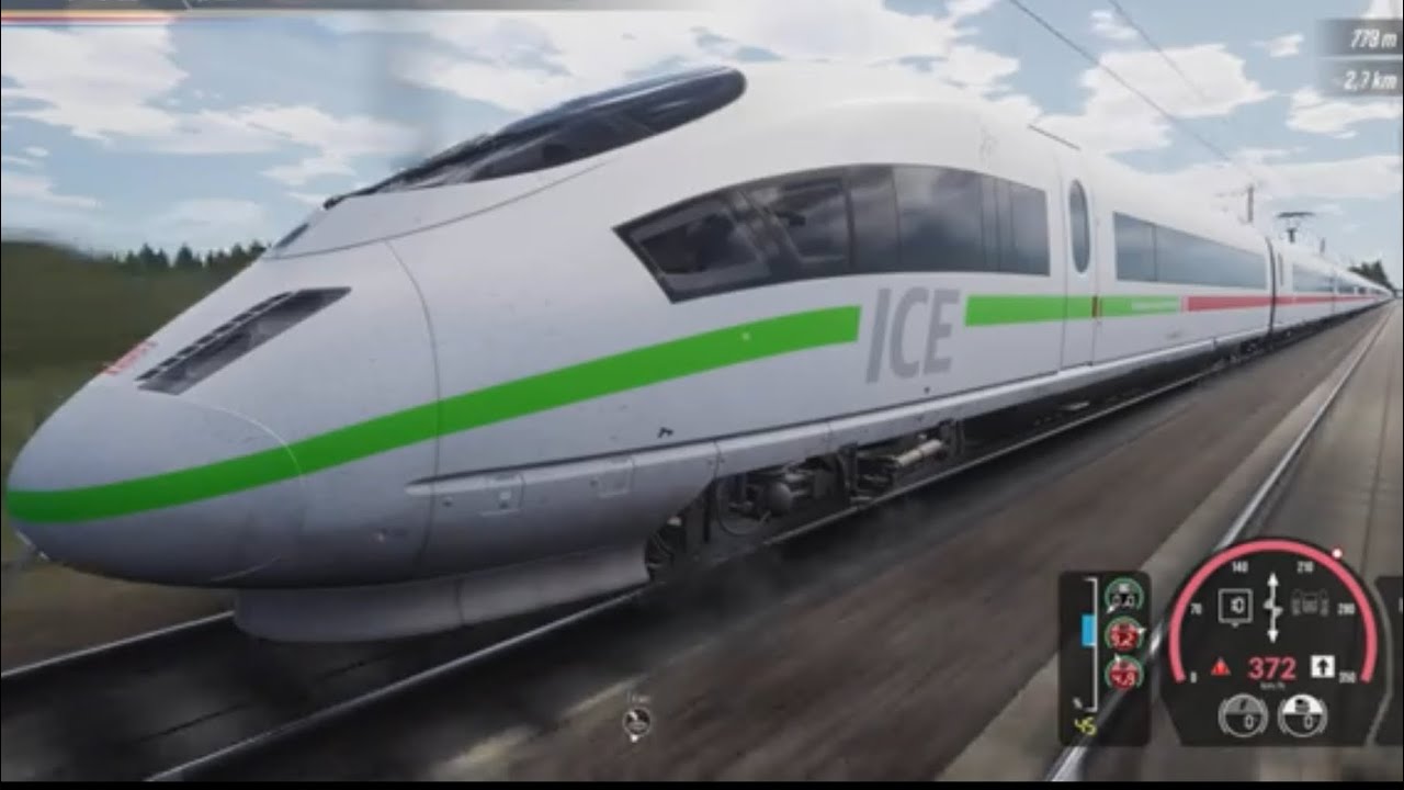 🥇372 km/h🥇ICE 3🥇HIGH SPEED RECORD german DB ICE 3 München-Augsburg ...