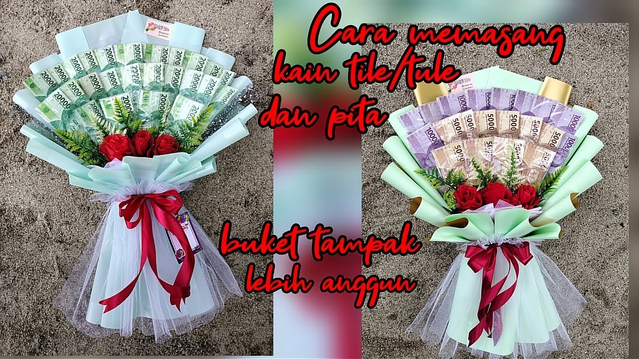 Tutorial Memasang Kain Tile / Tule Dan Pita Pada Buket - YouTube