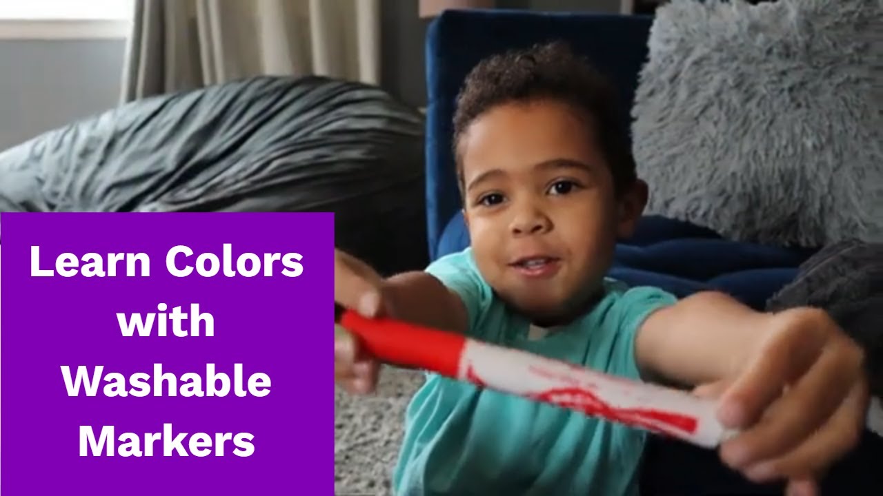 Video for Toddlers | Learn Colors with Washable Markers - YouTube