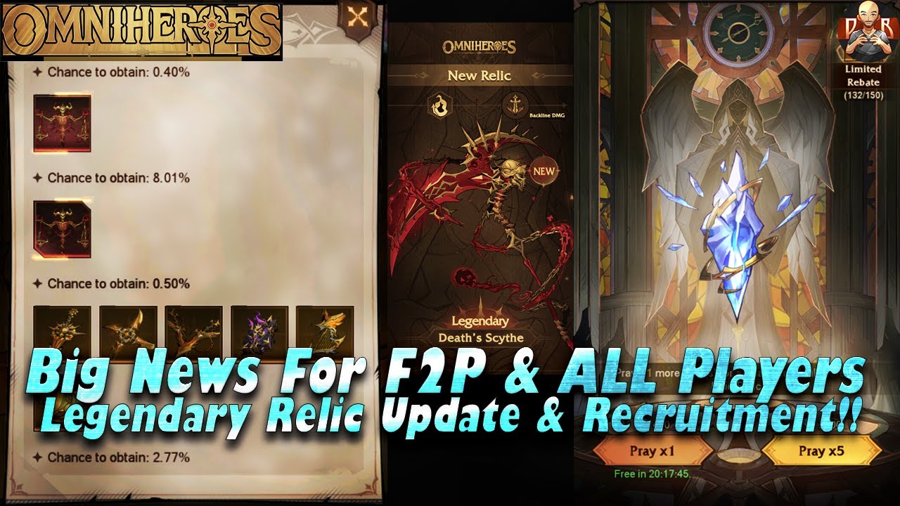 [Omniheroes] - Legendary Relic Update officially from devs! F2P can ...