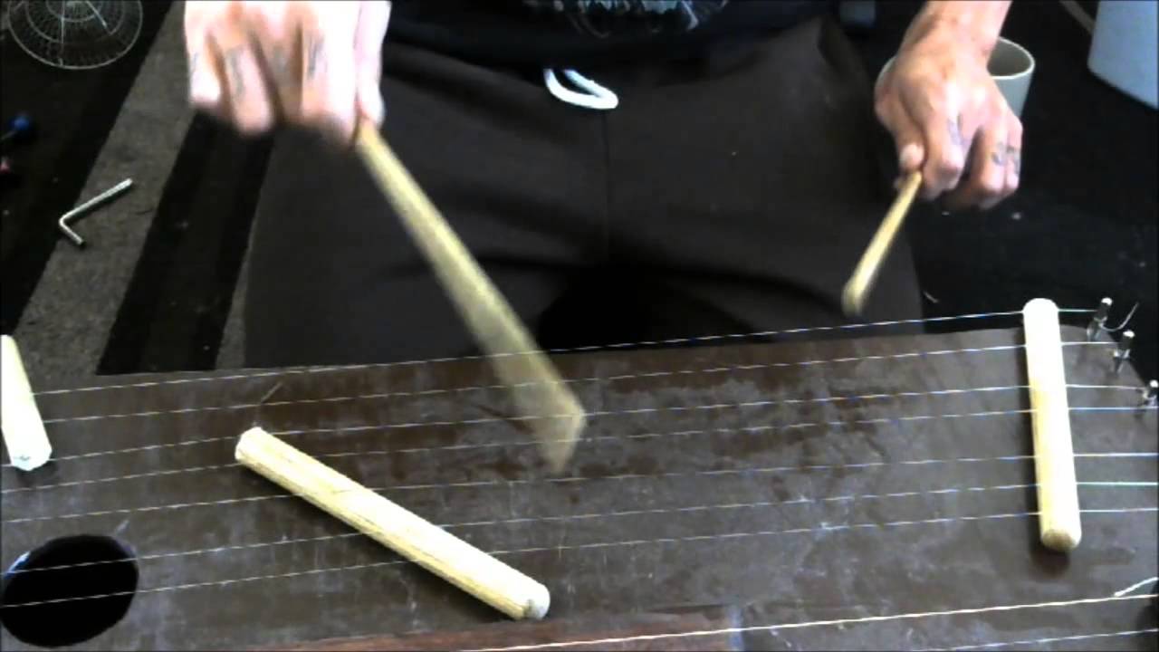 Home made zither type music instrument - YouTube