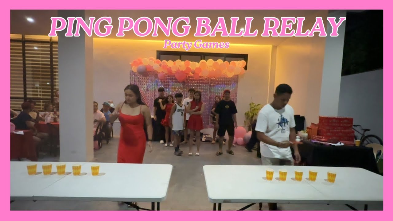 PING PONG BALL RELAY | Party Games - YouTube
