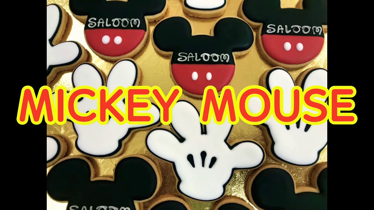 Easy mickey mouse cookies | cookie decorating ideas - YouTube