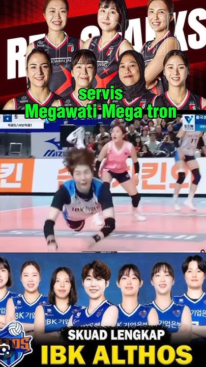 Servisnya Megawati Mega yon, membuat tim Ibk altos cungkil balik #volleyball #megawatihangestri ...