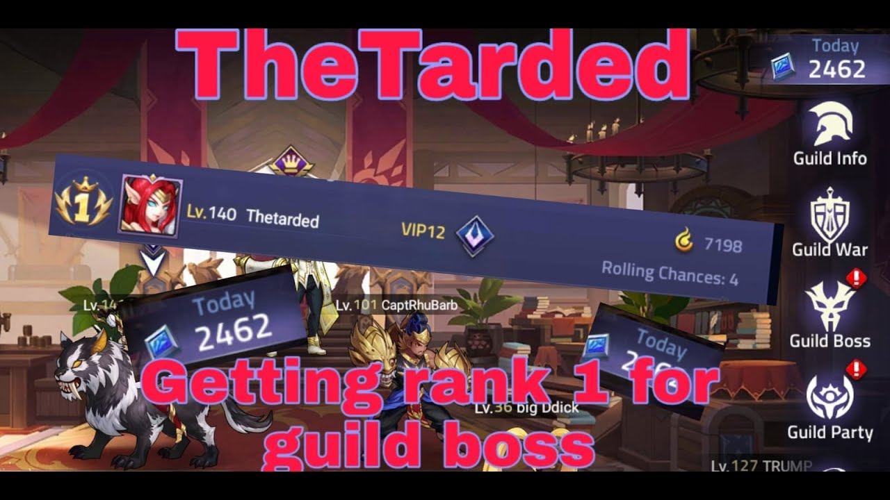 Farming Over 2000 guild coins?? Getting Rank 1 on MLA Guild Boss Rush ...
