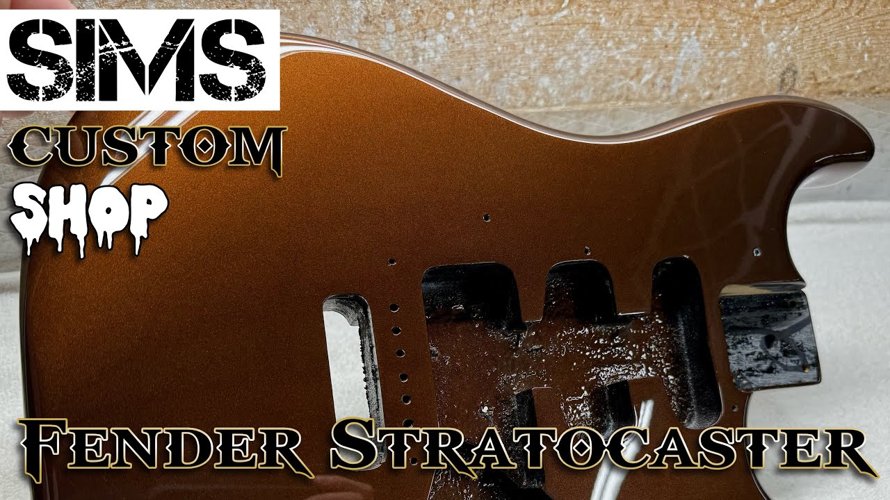 Fender Stratocaster- Root Beer Kandy refinish by Sims Custom Shop - YouTube