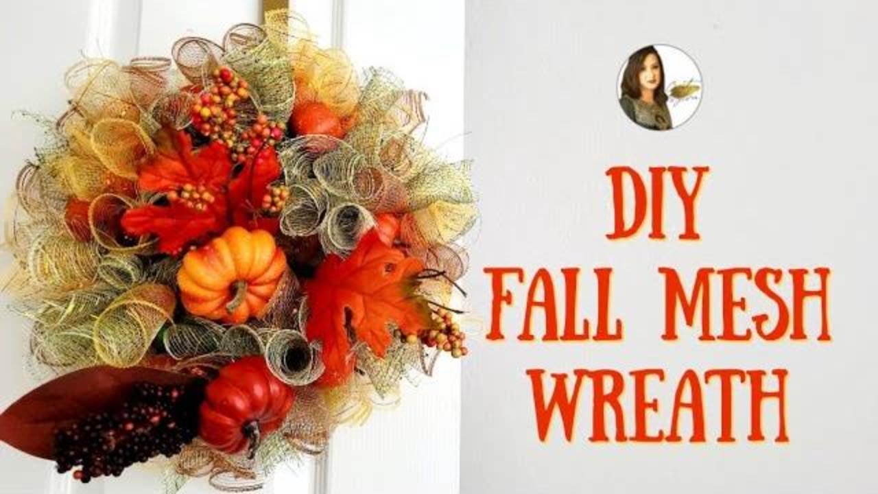 DIY Fall Mesh Wreath | How To Make Deco Mesh Wreath | Fall Wreath - YouTube