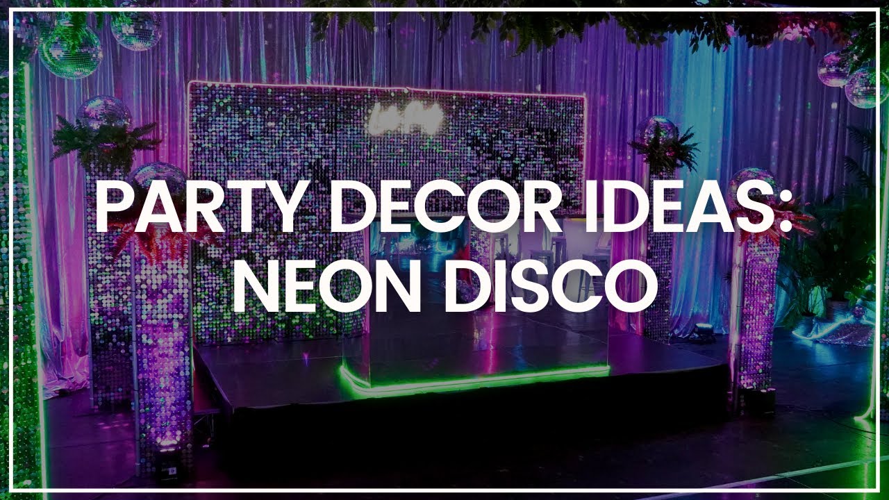 Neon Disco Party Theme Decorating Ideas. Neon Disco Party Props ...