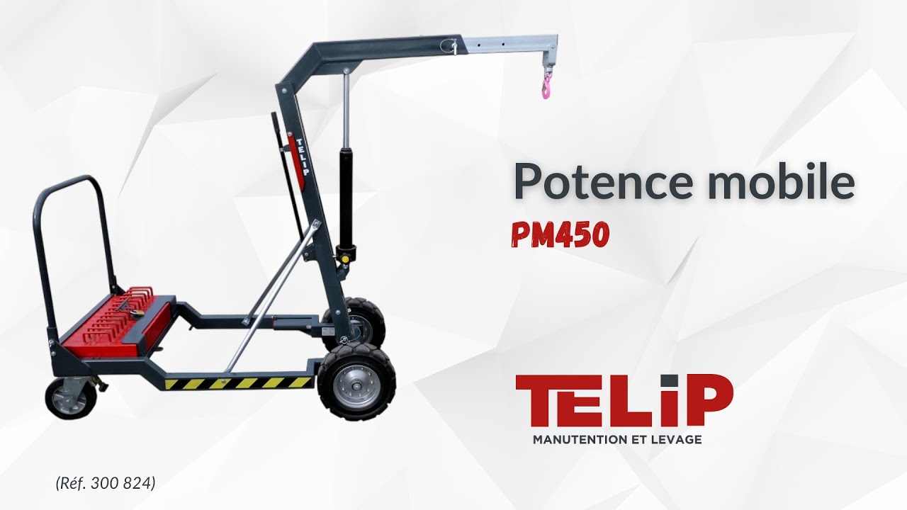 Potence mobile PM450 TELIP | Levage et manutention jusqu'à 450kg - YouTube