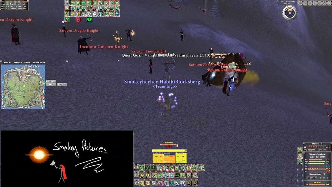 Daoc Ywain Healer / Sorc Pov 3vsX - YouTube