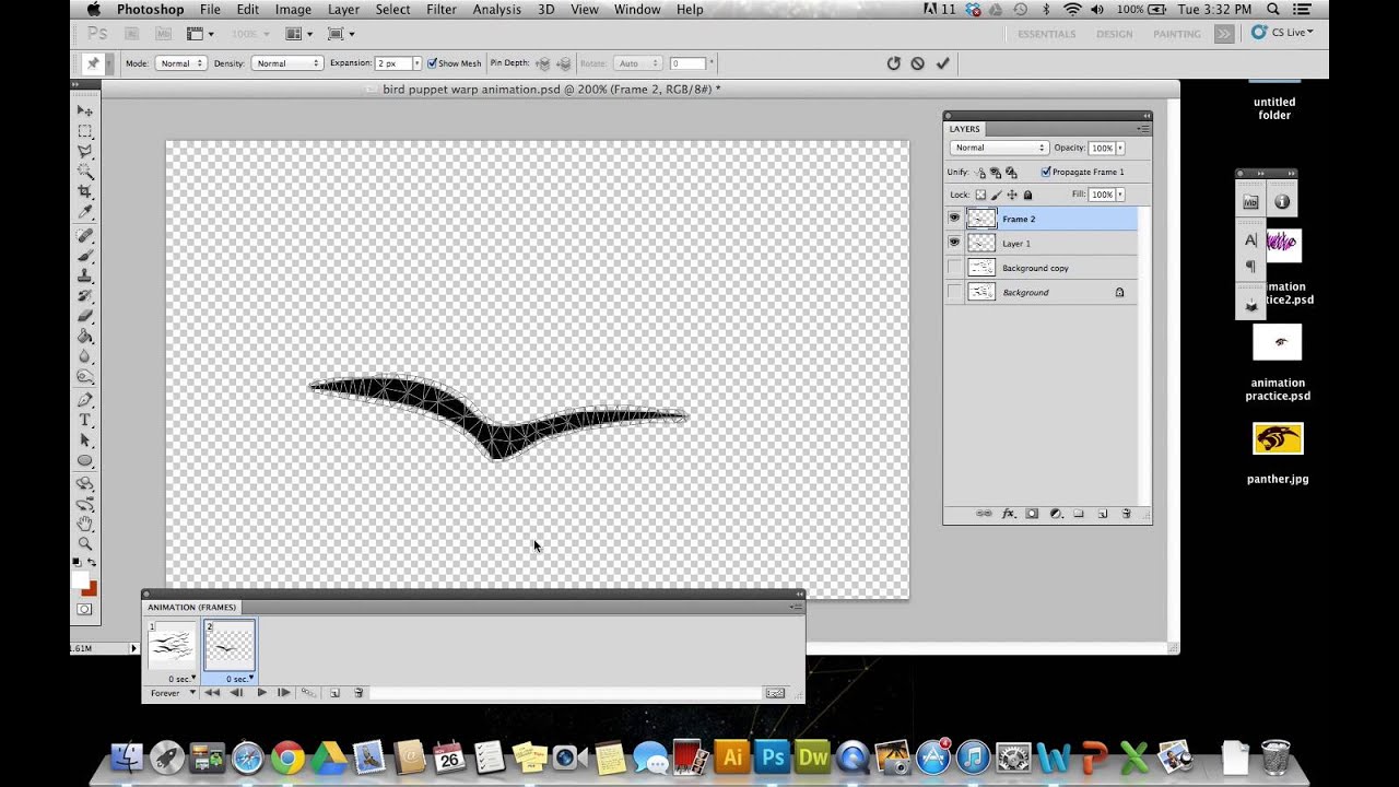 Using the Puppet Warp Tool to Create a GIF - YouTube