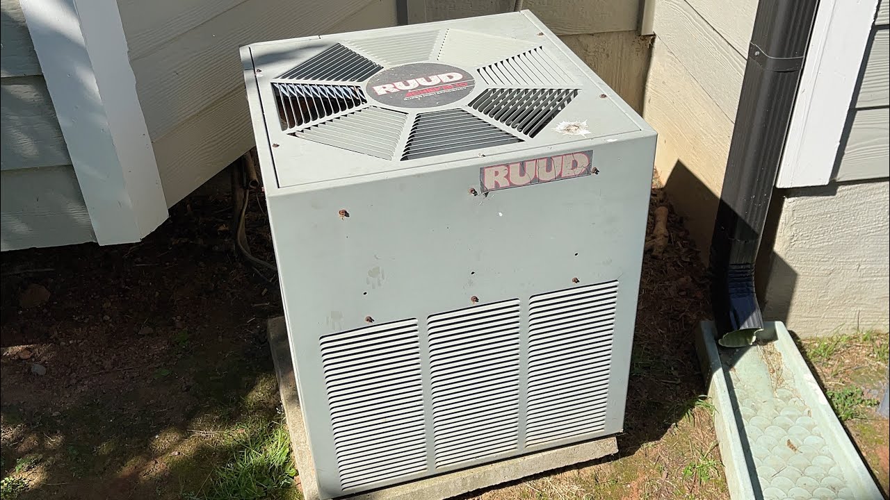 1992 Ruud Achiever X Central Air Conditioner | Startup/Shutdown - YouTube