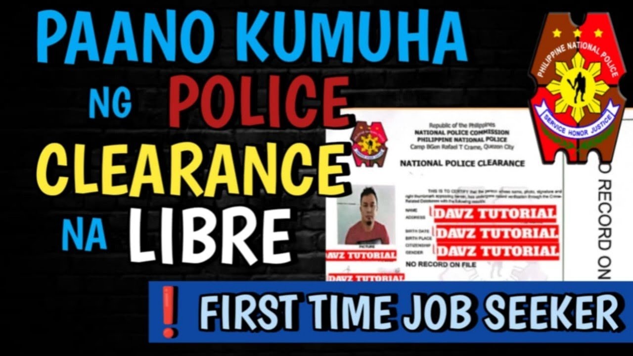 PAANO KUMUHA NG POLICE CLEARANCE NG LIBRE FIRST TIME JOB SEEKERS 2025 - YouTube