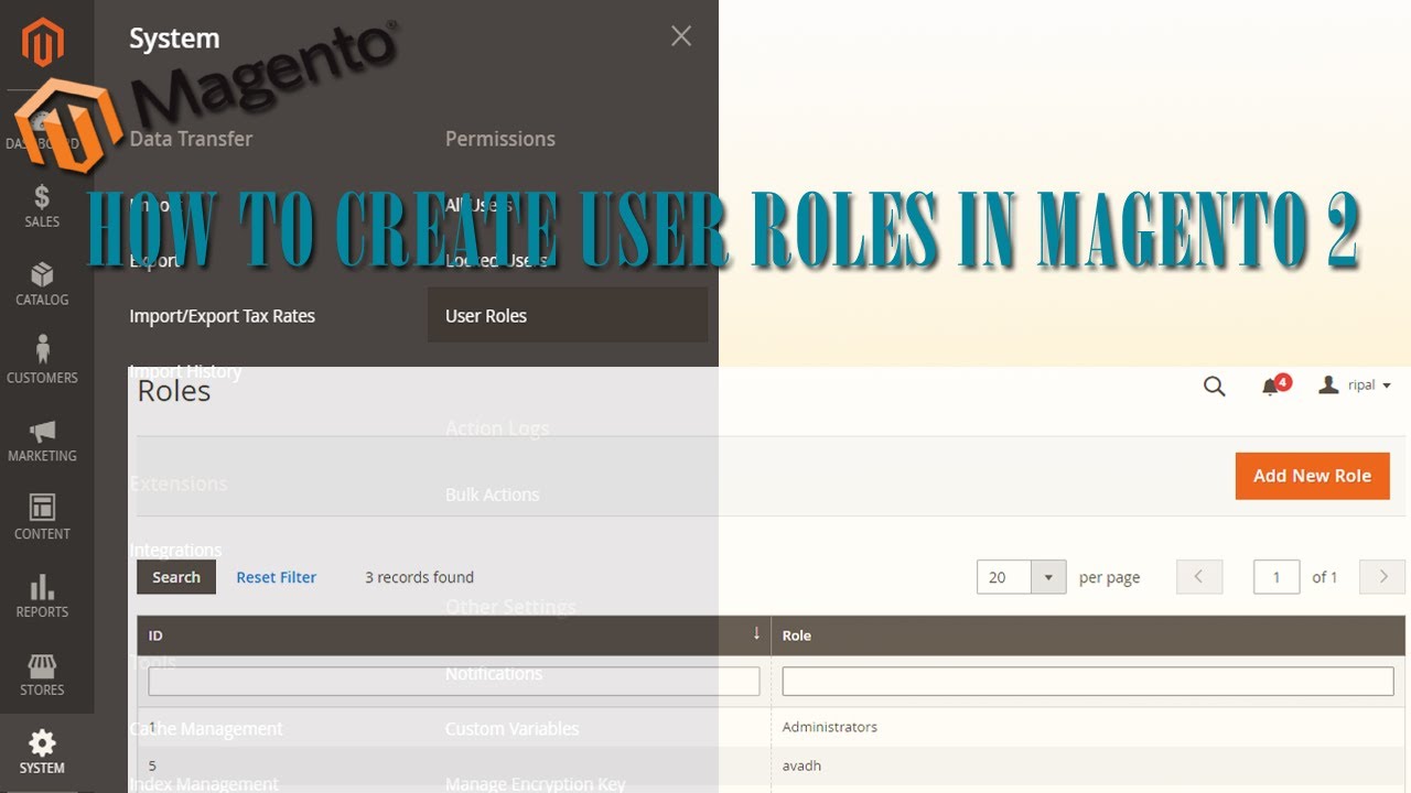 how to create user role in magento 2 | how to manage user in magento ...