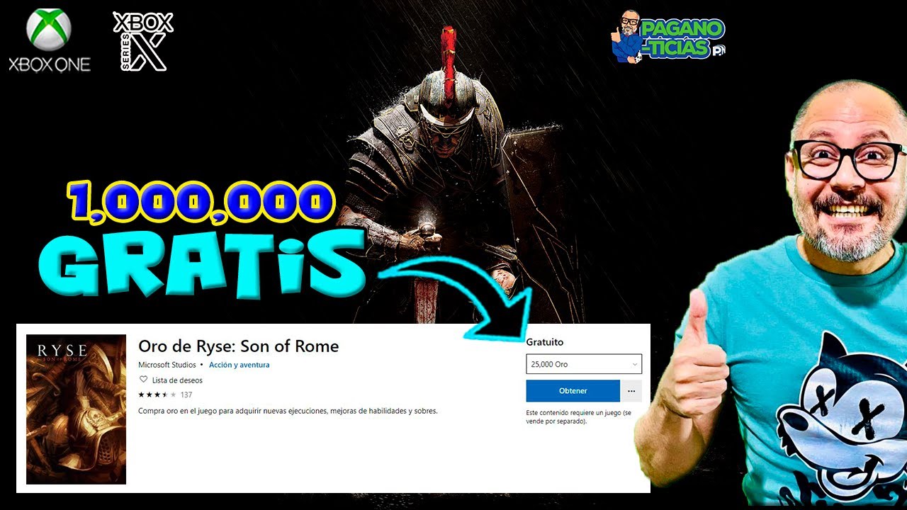 🔥 BOOM 🎁 Consigue Gratis 1000000 de ORO 🥇 para Ryse: Son Of Rome 🎮 Xbox 💚 PagaNoticias 📣 ORO ...